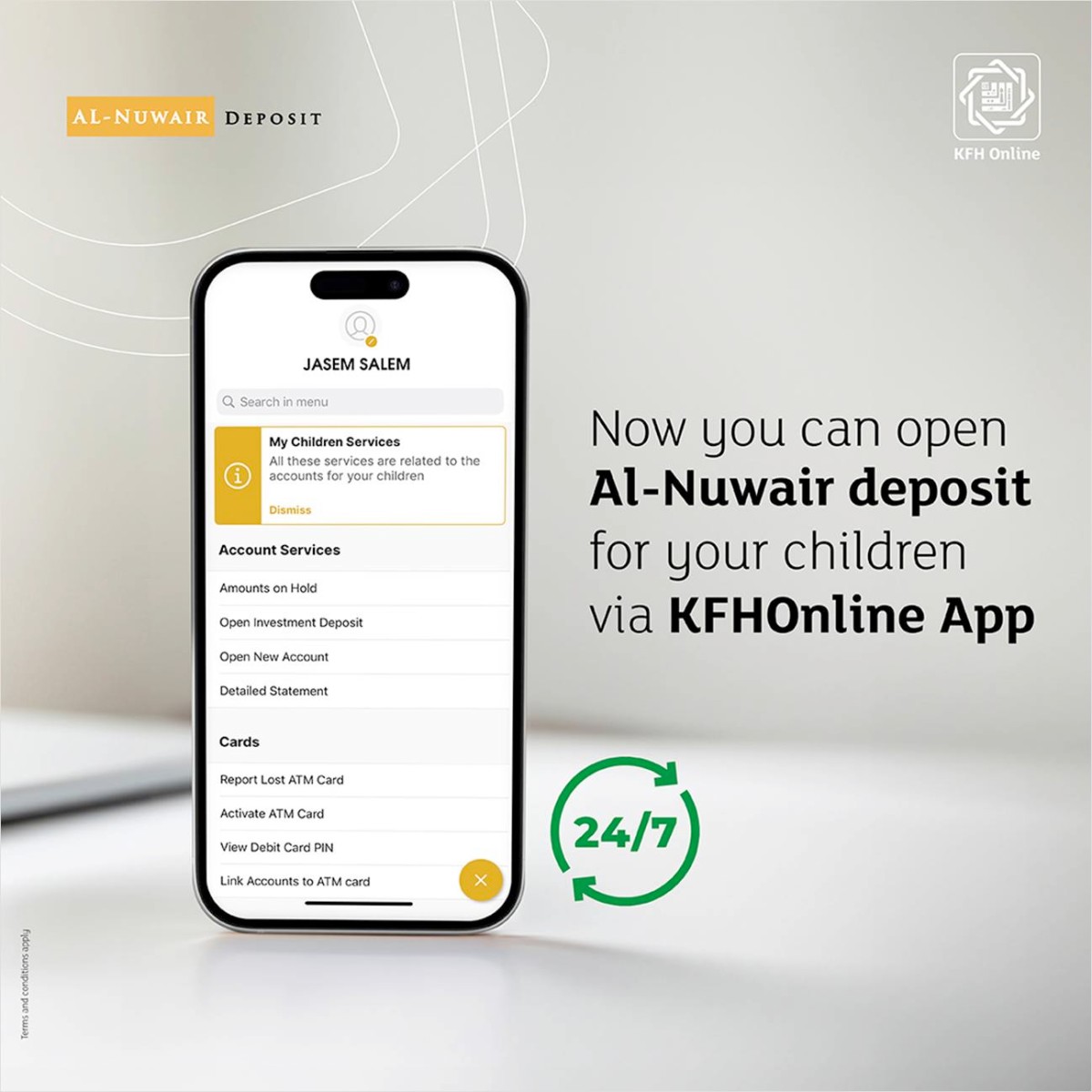 KFH: Online Opening of Al Nuwair Deposit for Children Now Available | arabtimes