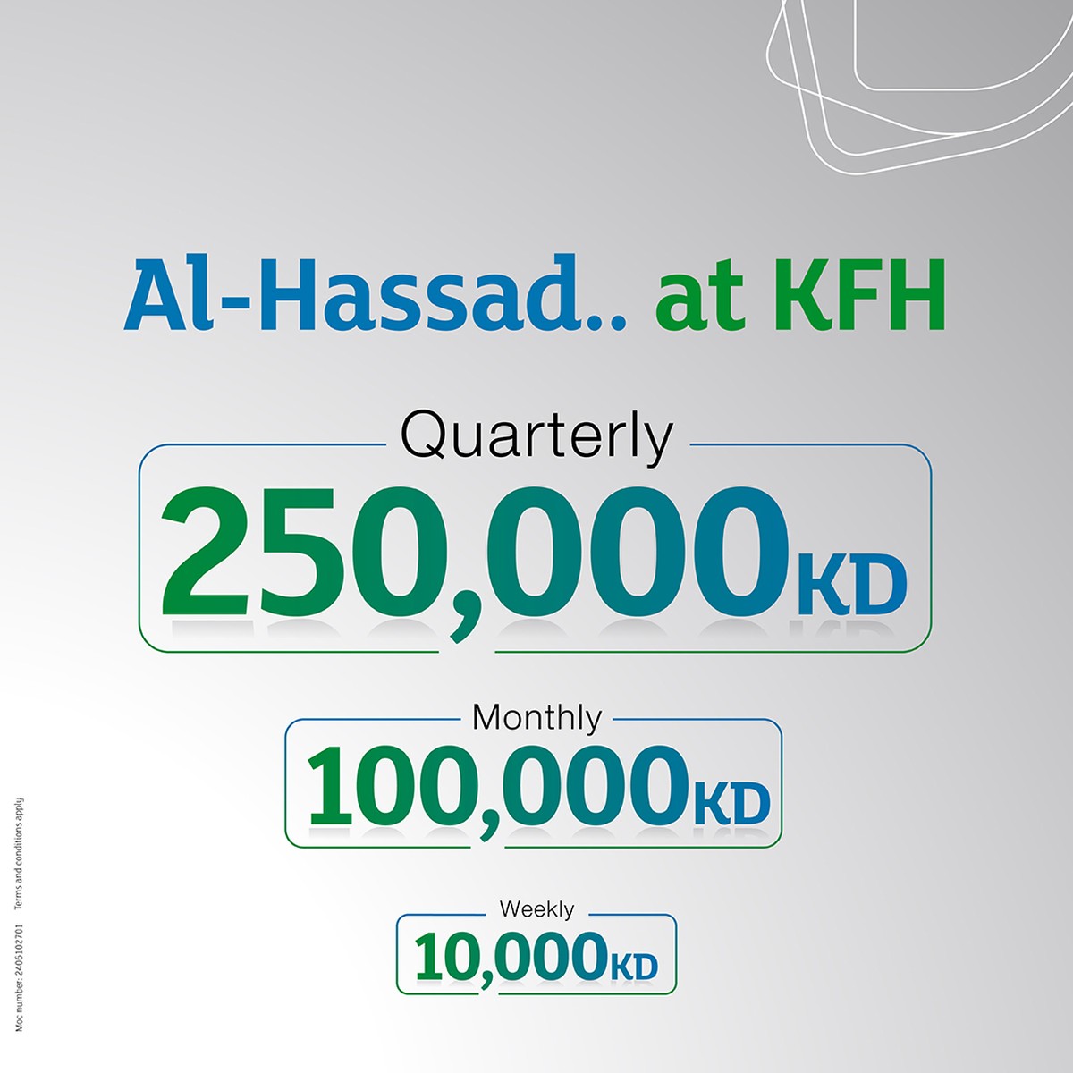 KFH Announces Al-Hassad Winner of KD 100,000 | arabtimes