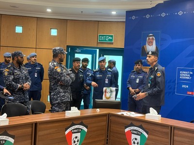 Kuwait Fire Force conducts an evacuation drill at sports facilities in ...