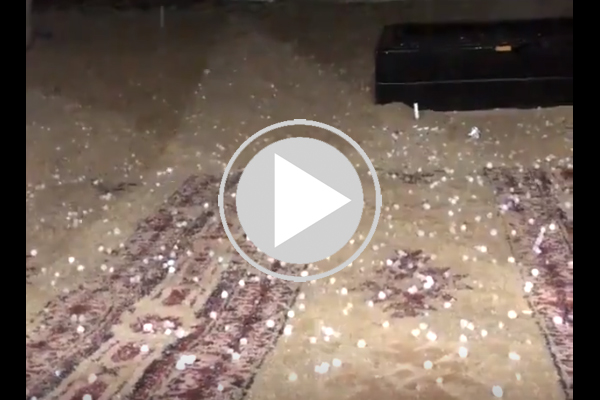 Hailstones at Ahmadi Camping Area | arabtimes