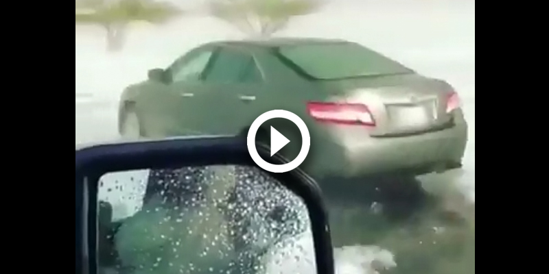 Snowfall Al Salmi Road - Kuwait - From our Archives | arabtimes