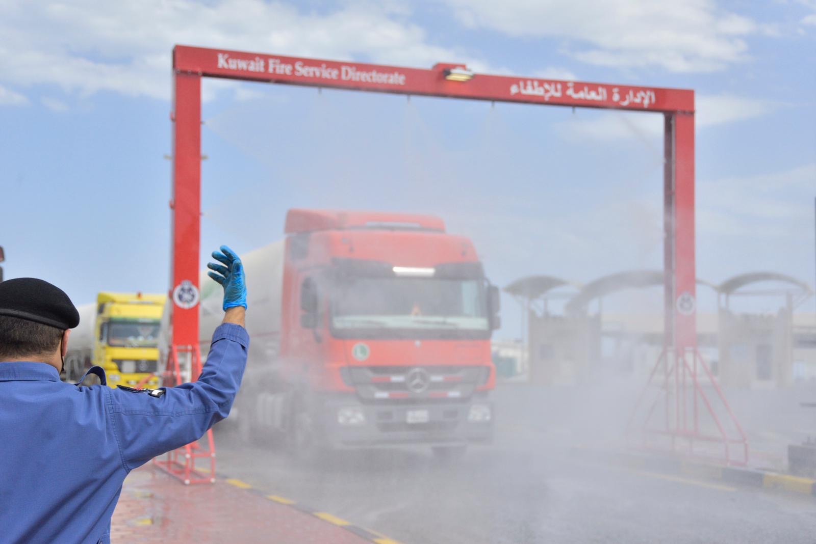 Vehicles, machinery entering Kuwait sanitized | arabtimes