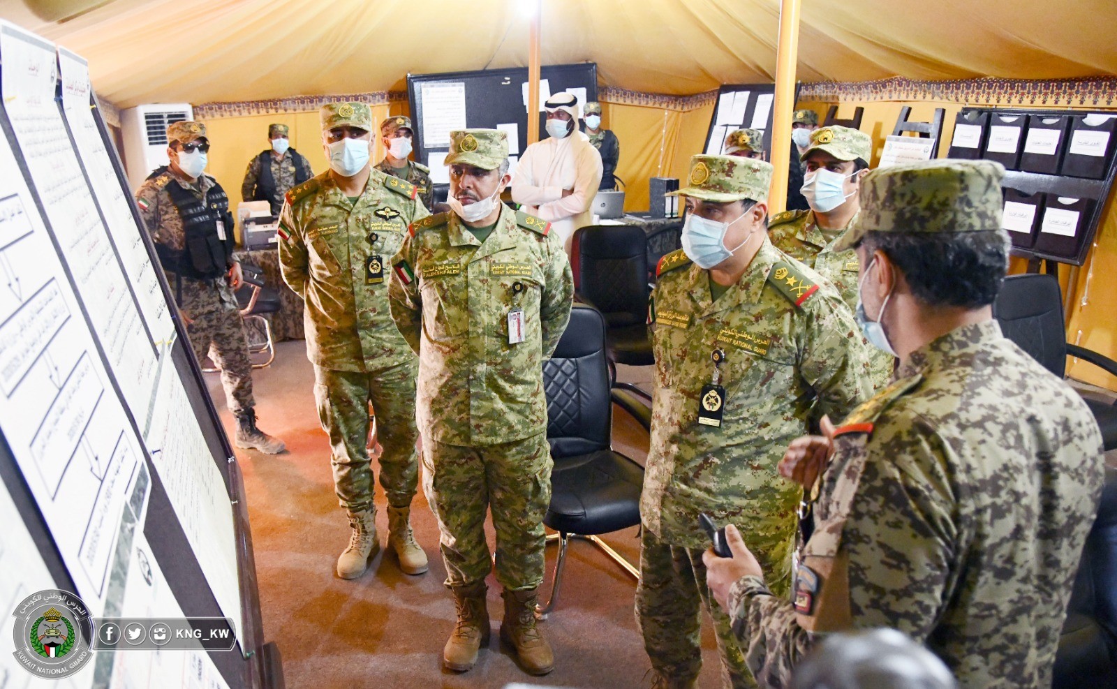 The undersecretary of the Kuwait National Guard inspects Khaitan region ...