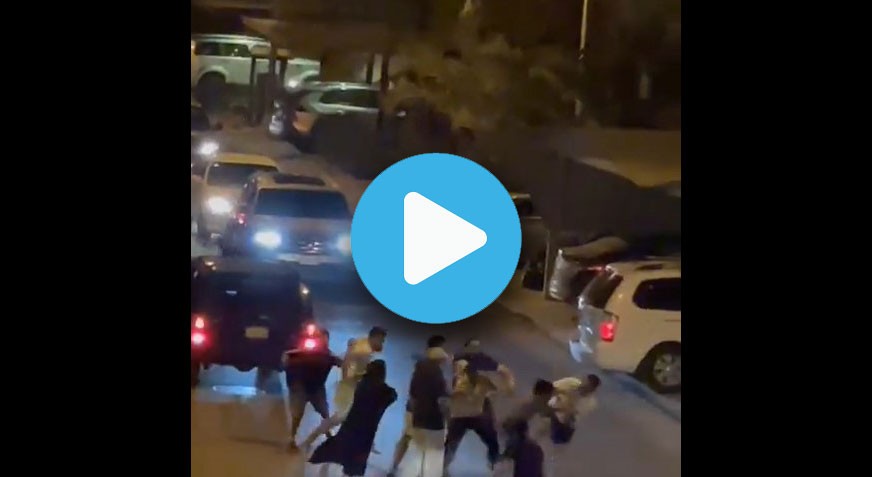 Fight between a married couple, relatives bring it to the streets ...