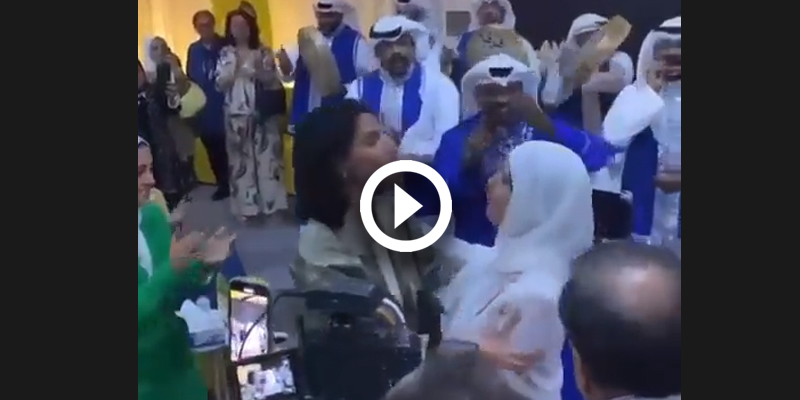 Aliya Al-Khaled and Jenan Bushehri celebrate their victory | arabtimes