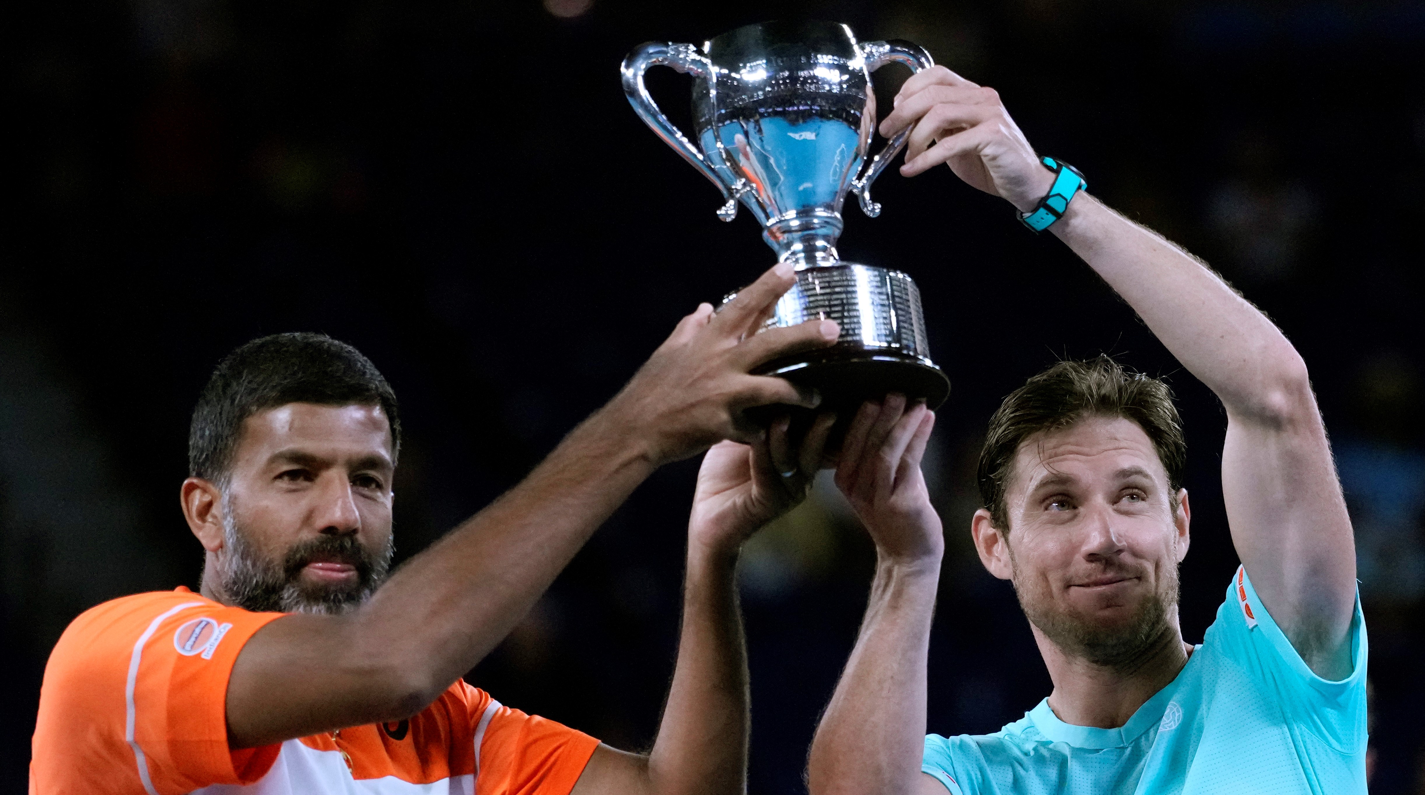 Bopanna wins Australian Open men's doubles title at age 43, a record in ...